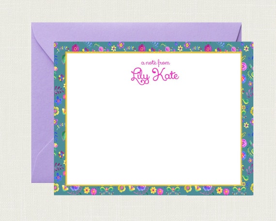 Girls Stationery Set Girls Stationary Girls Notecards | Etsy