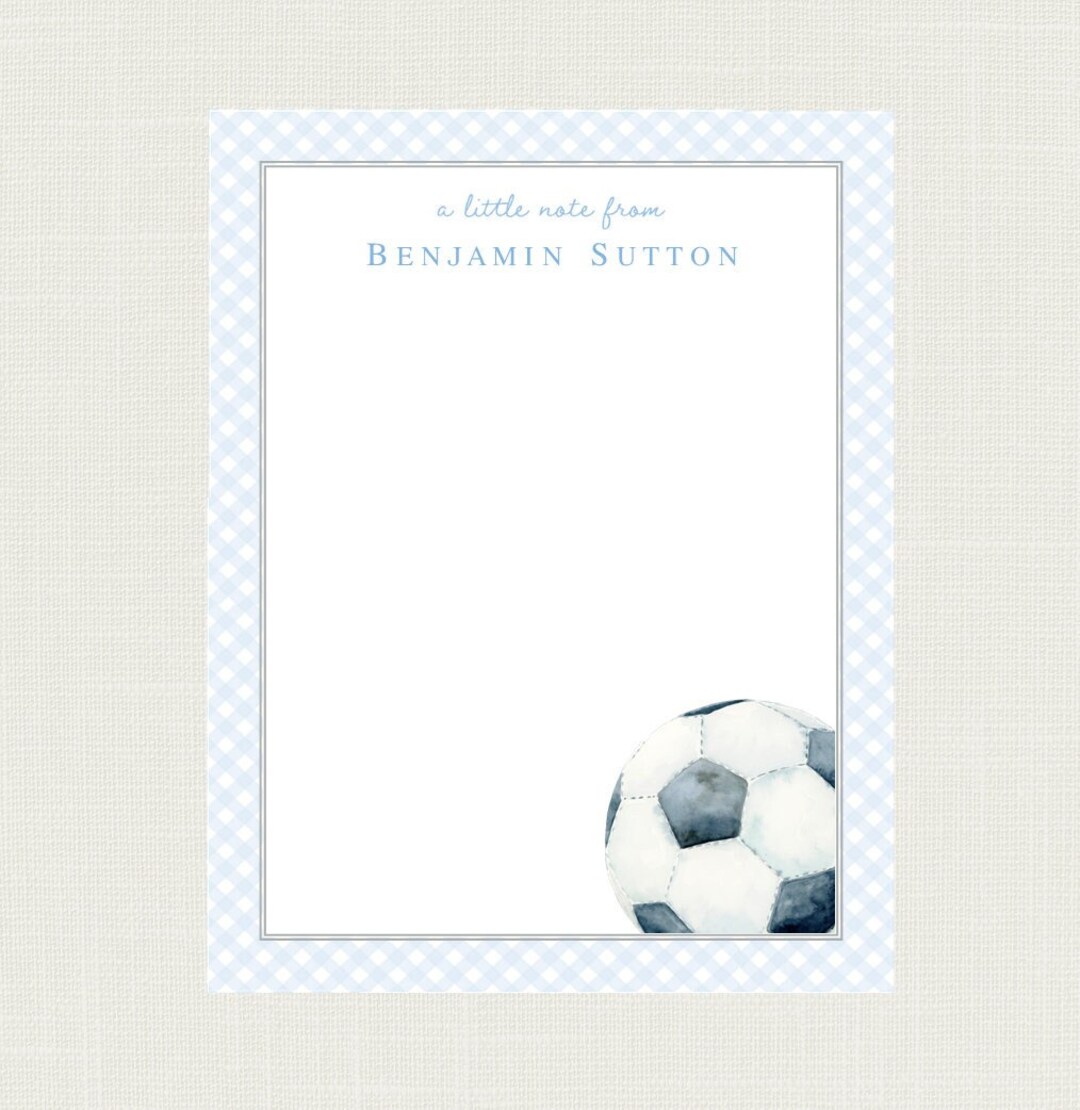Personalized Soccer Notepad for Boys | Soccer Note Pad | Soccer Memo ...