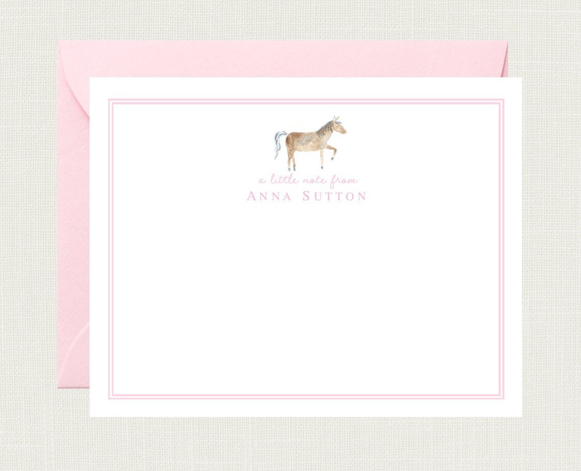 Girls Horse Stationery Set Girls Equestrian Stationary - Etsy
