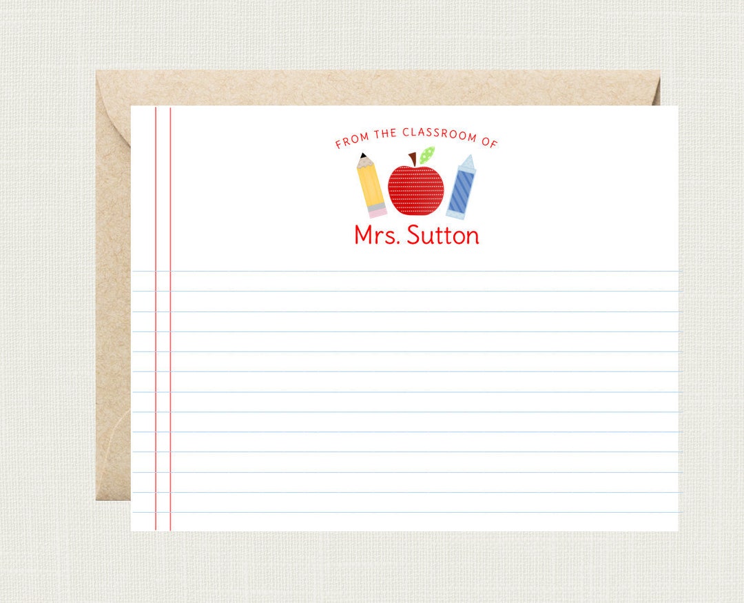 Personalized Teacher Notes | Personalized Teacher Gifts | Teacher ...