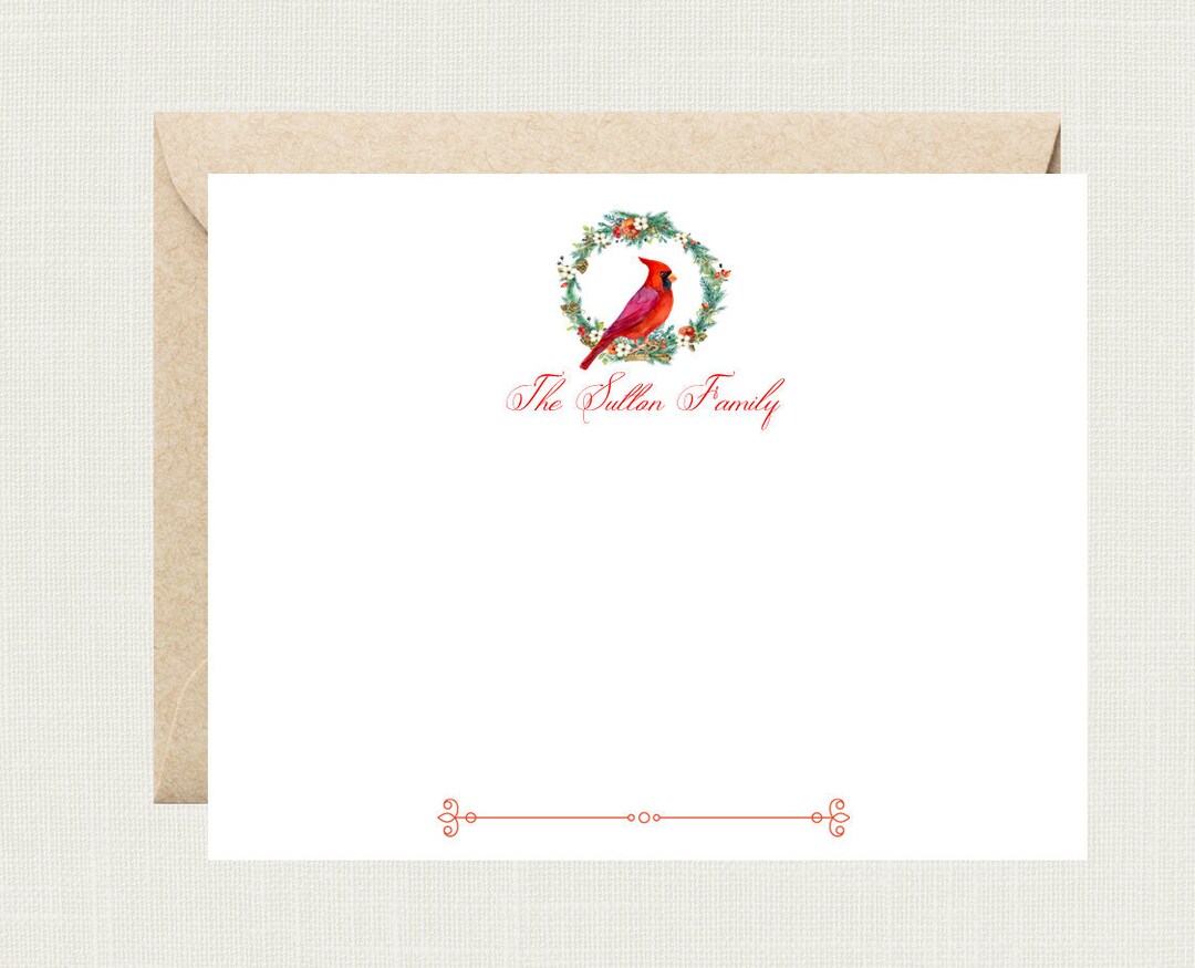 Cardinal Stationary | Cardinal Notecard | Cardinal Christmas Cards ...