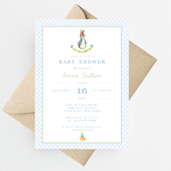 Rabbit Baby Shower - Etsy
