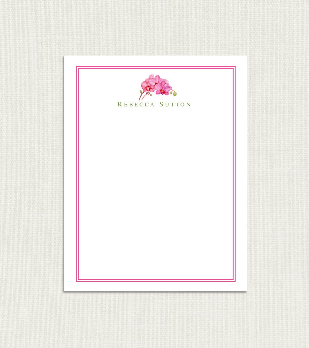 Personalized Orchid Stationery | Personalized Orchid Stationary ...
