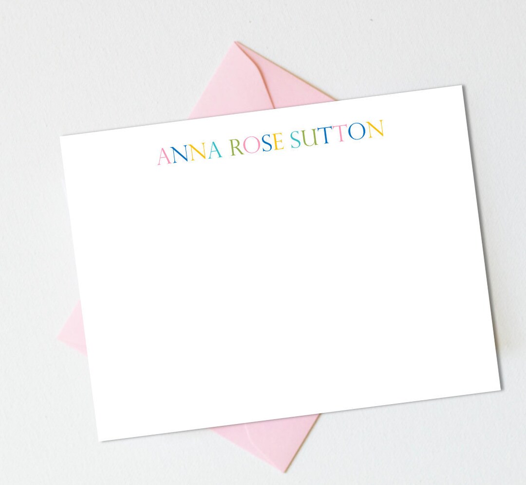 Girls Stationery Set | Girls Stationary | Girls Notecards | Rainbow ...