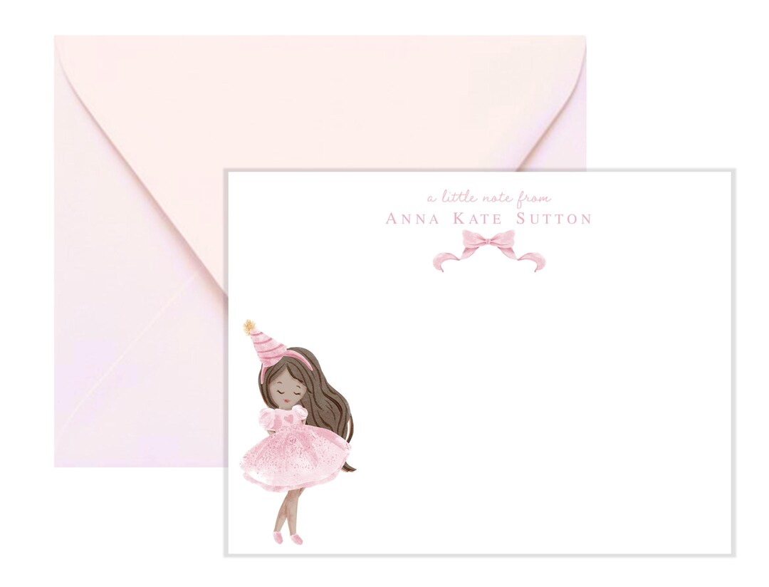 Birthday Thank You Cards for Girls | Girls Birthday Thank You Cards ...