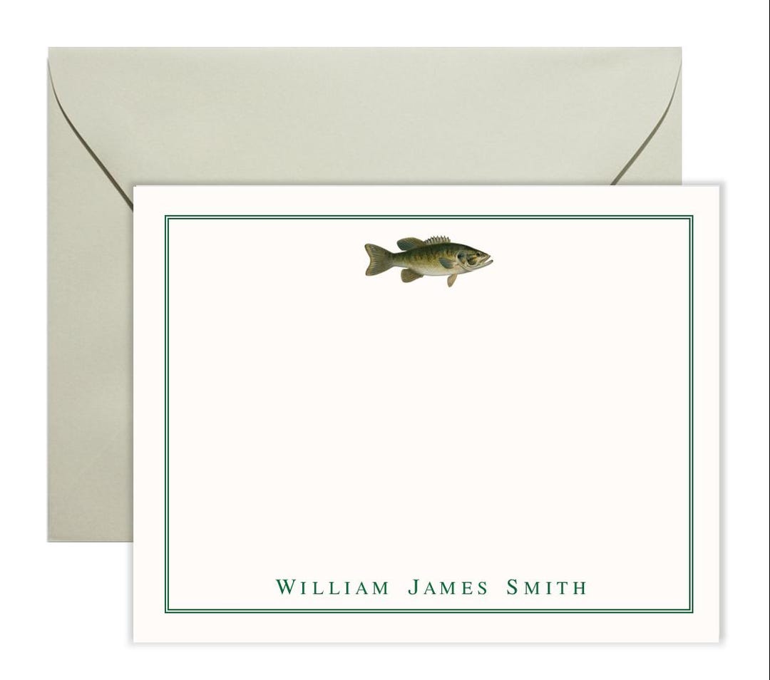 Personalized Fish Stationery for Men | Fish Stationary for Men ...