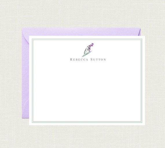 Personalized Iris Stationary Iris Stationery Iris Note | Etsy