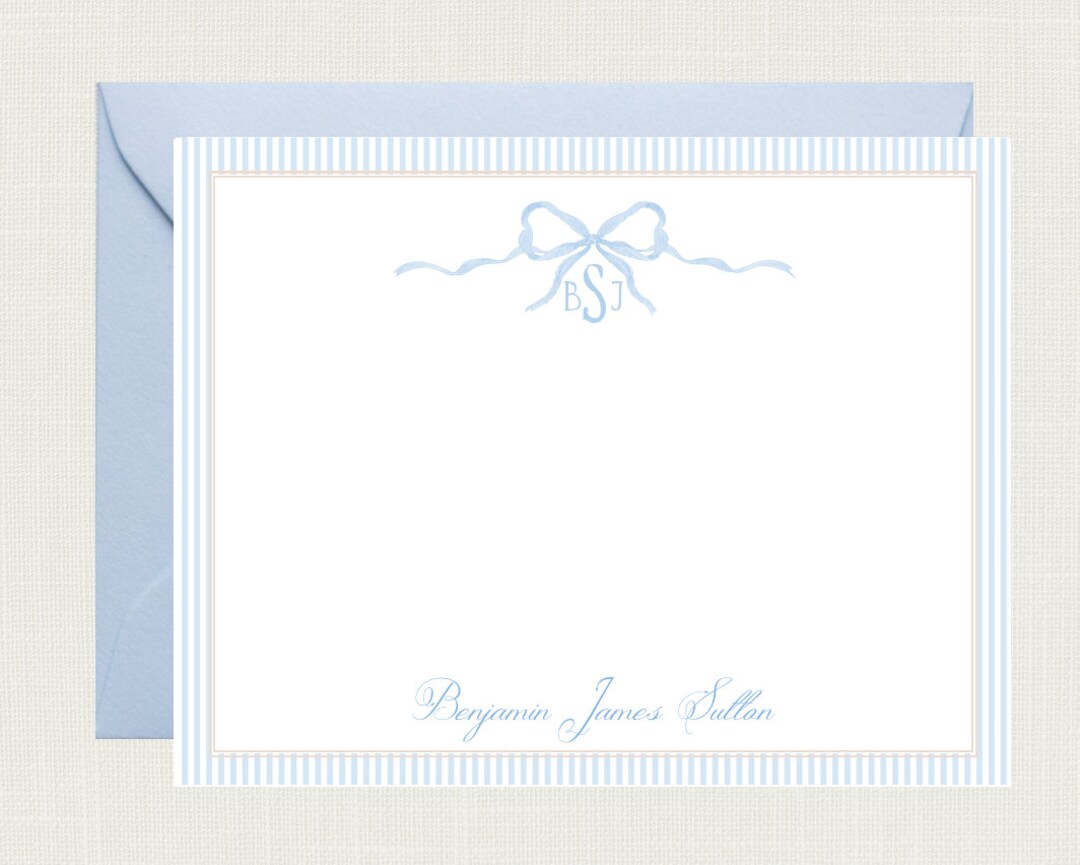 Bow Baby Shower Thank You Cards | Baby Shower Thank You Notes | Baby ...