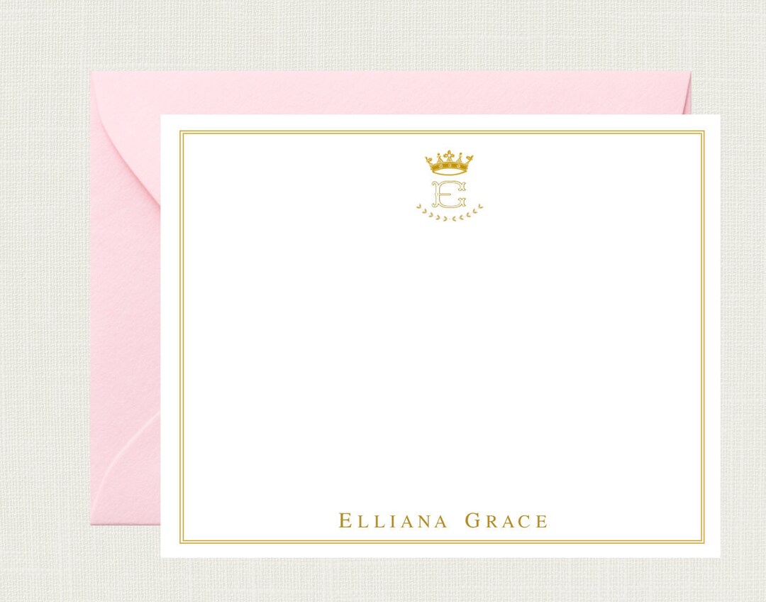 Personalized Princess Stationary Set | Personalized Princess Thank You ...