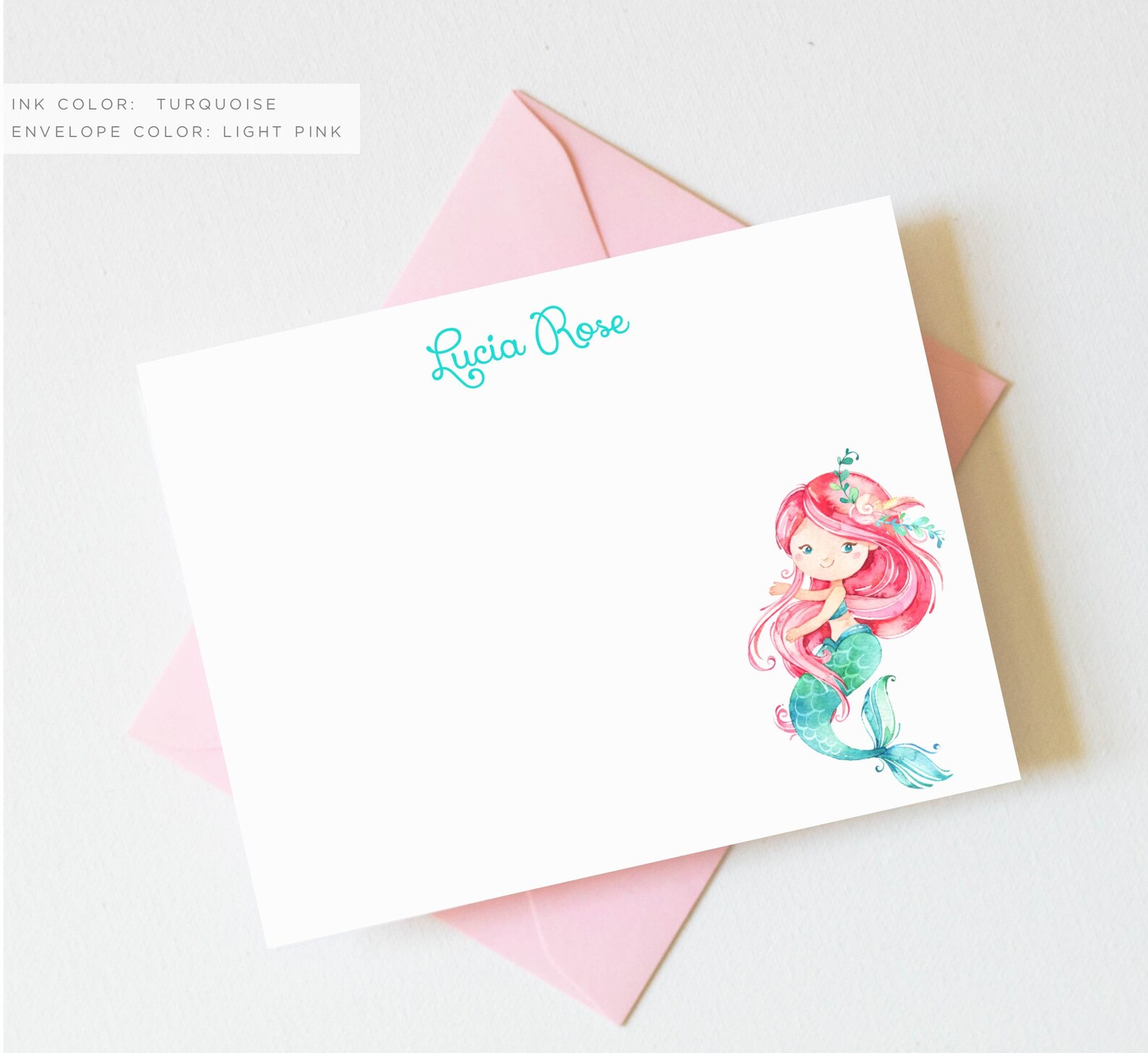 Mermaid Thank You Cards Mermaid Thank You Notes Mermaid | Etsy