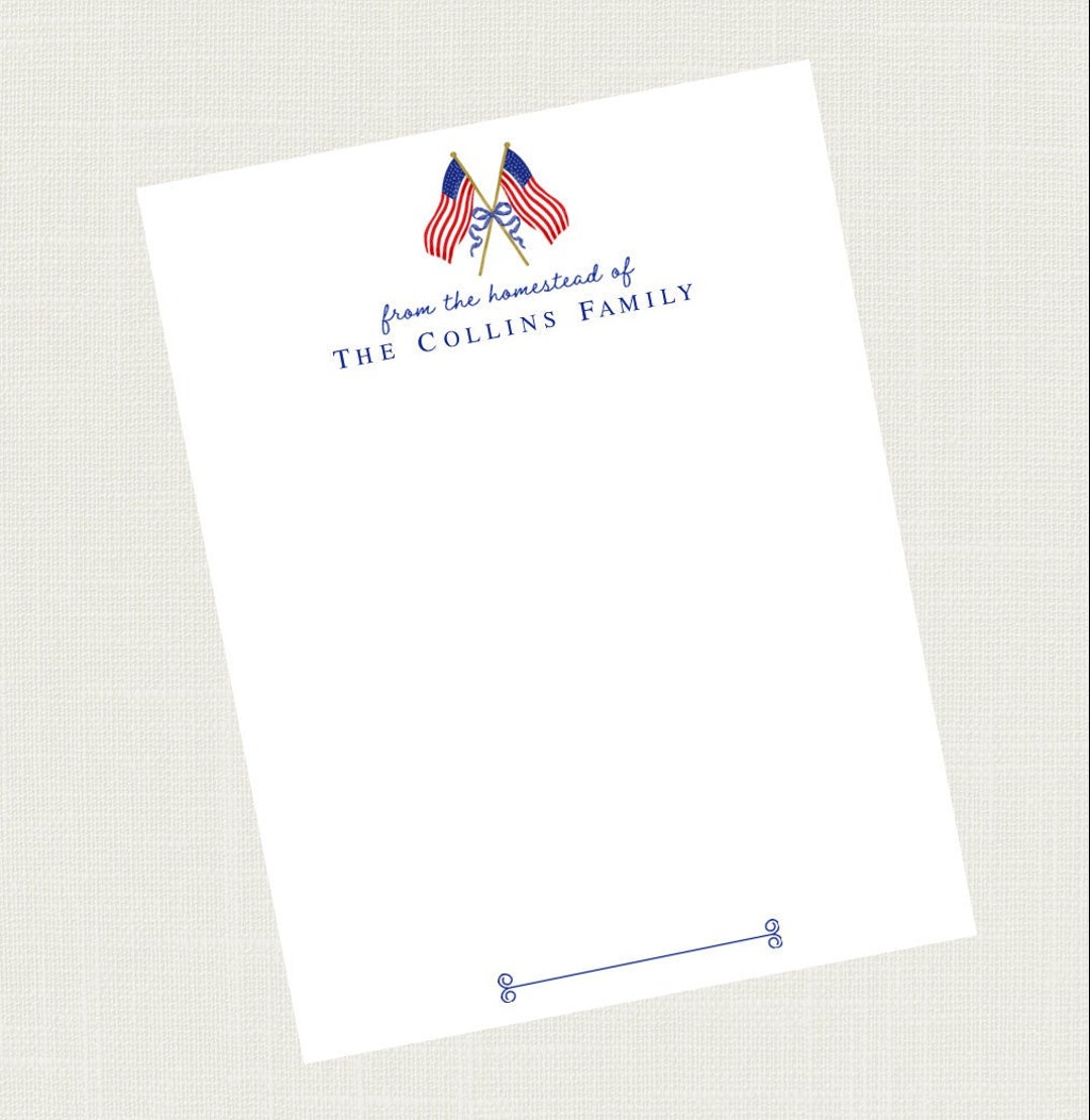 Patriotic Stationery | Patriotic Stationary | Patriotic Note Cards ...