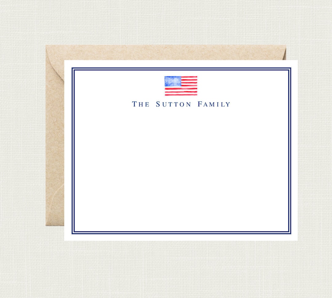 Patriotic Stationery | Patriotic Stationary | Patriotic Note Cards ...