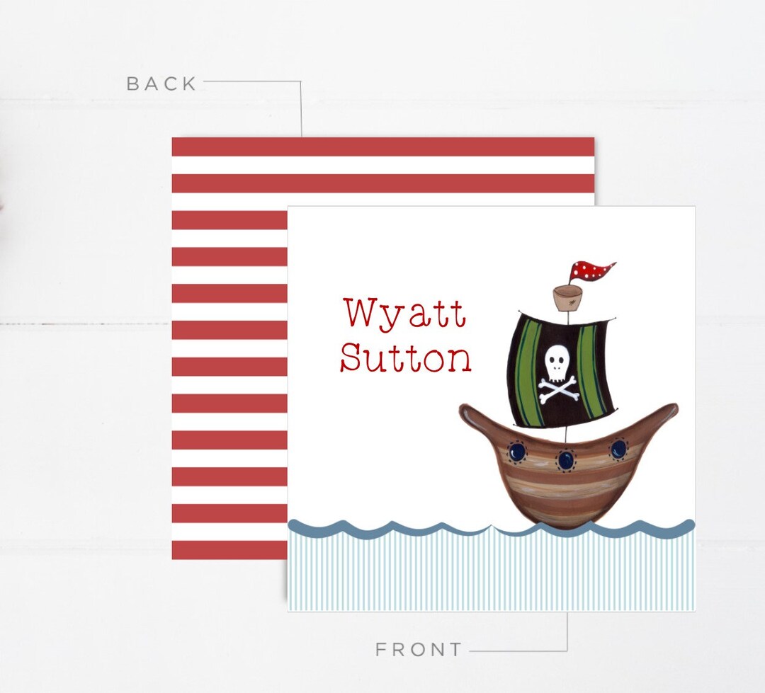 Pirate Calling Cards | Kids Gift Tags | Mommy Calling Cards | Pirate ...