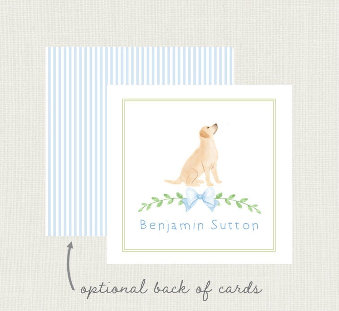 Lab Baby Shower Party Favor Cards | Labrador Baby Shower | Dog Baby ...