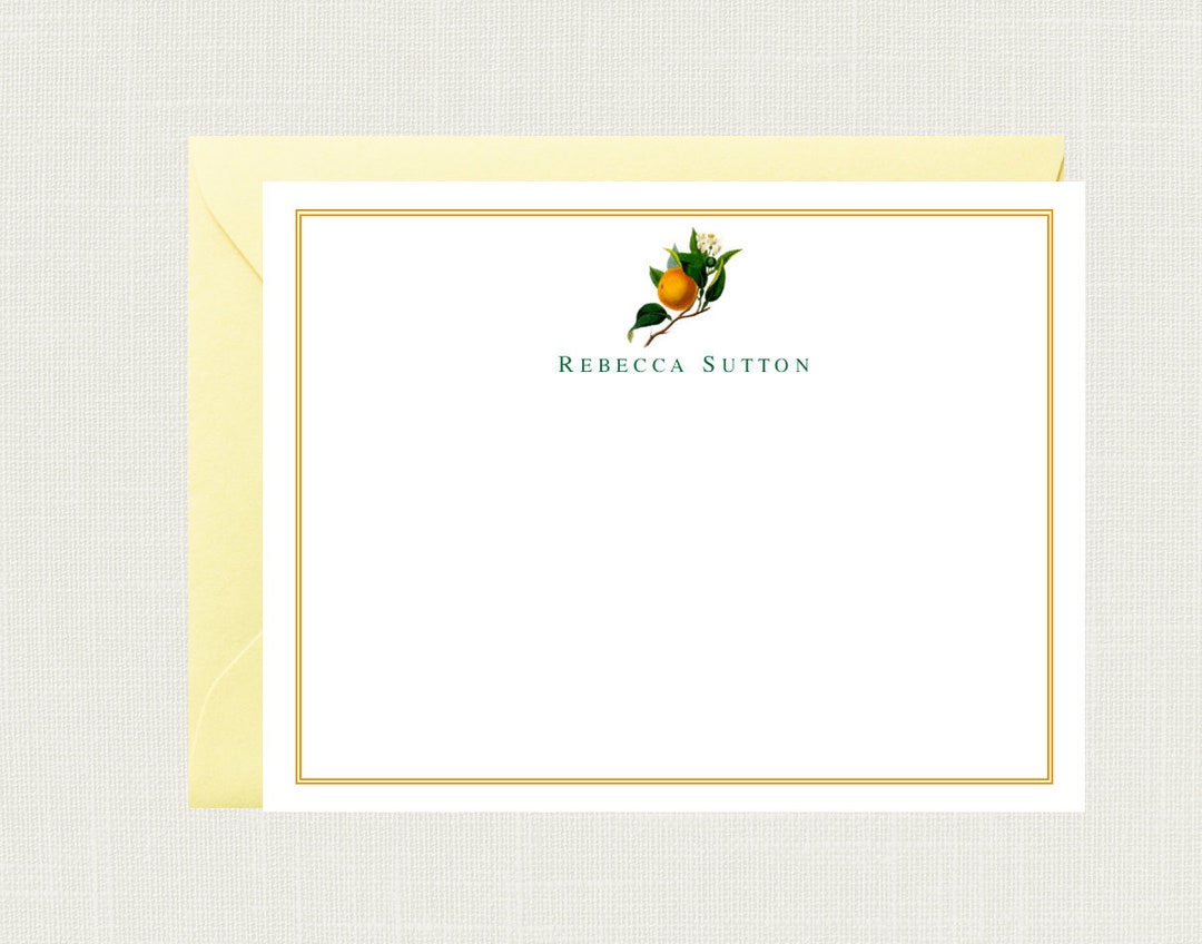 Personalized Orange Stationery | Personalized Orange Stationary ...