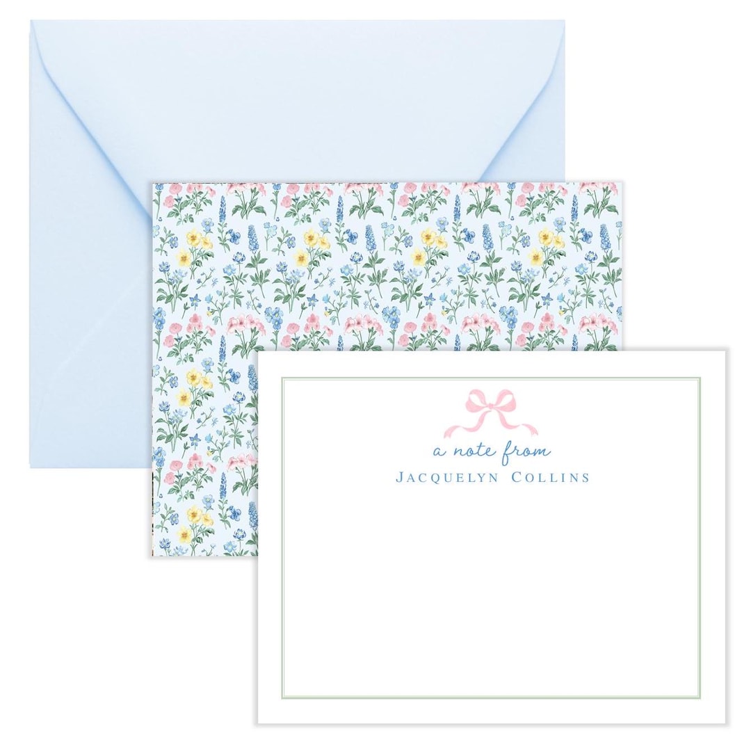 Personalized Floral Stationery | Flower Note Cards | Floral Stationery ...