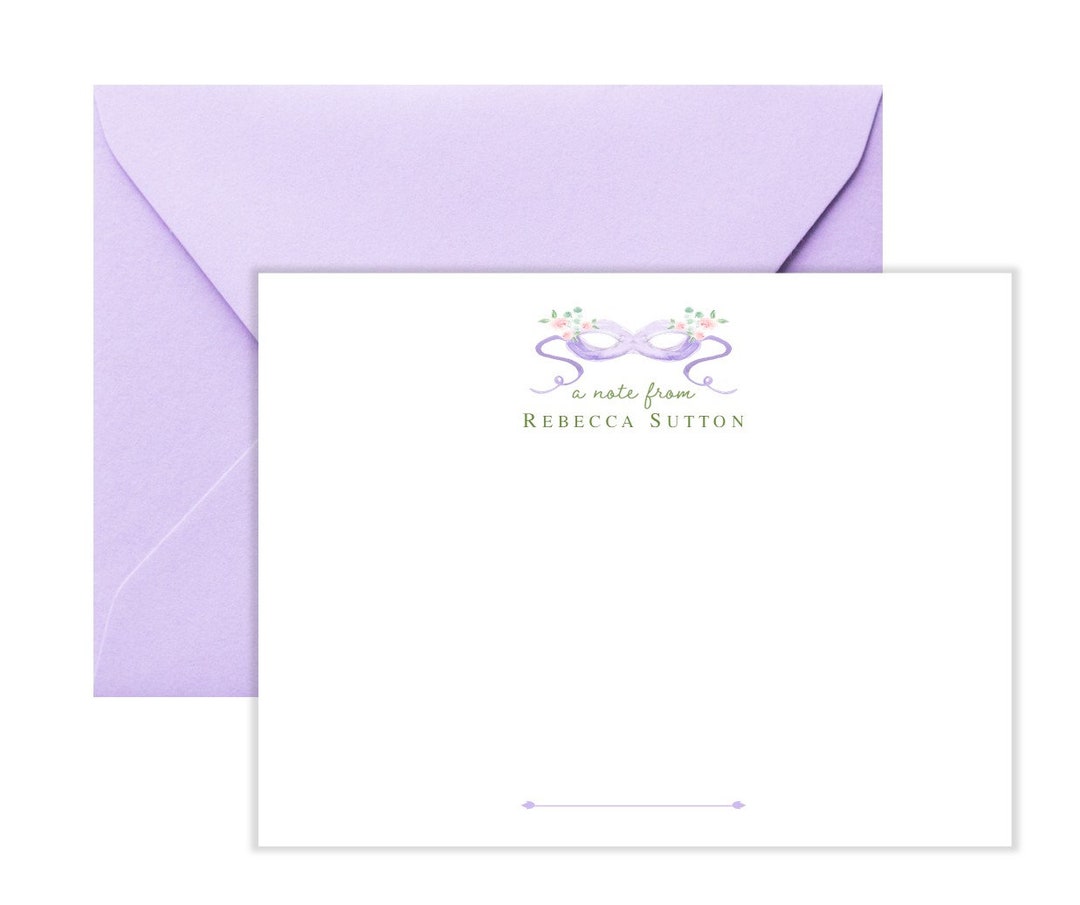 Mardi Gras Stationery Set | Mardi Gras Gifts | Mardi Gras Notecards ...