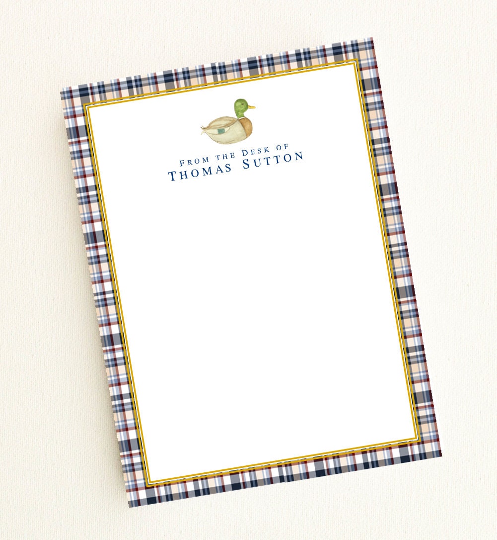 Mallard Duck Personalized Notepad for Men Hunting | Etsy