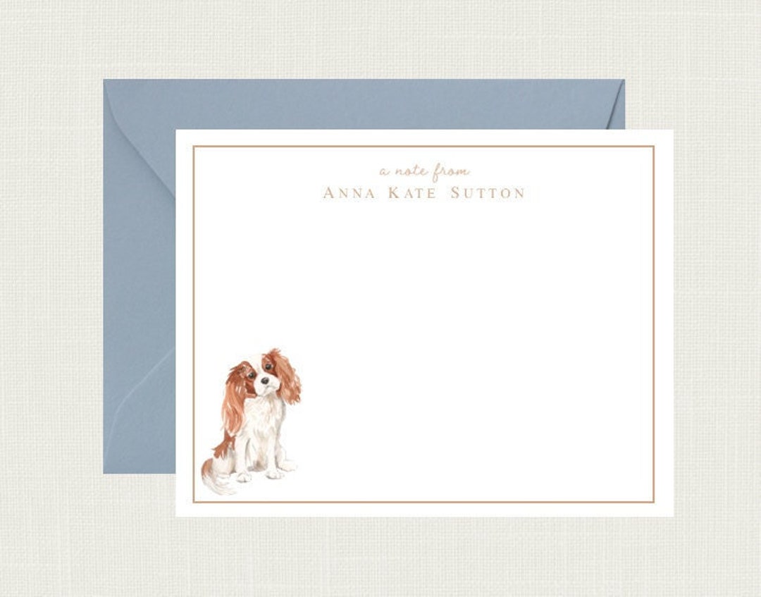 Personalized Dog Stationary | Cavalier King Charles Stationery ...