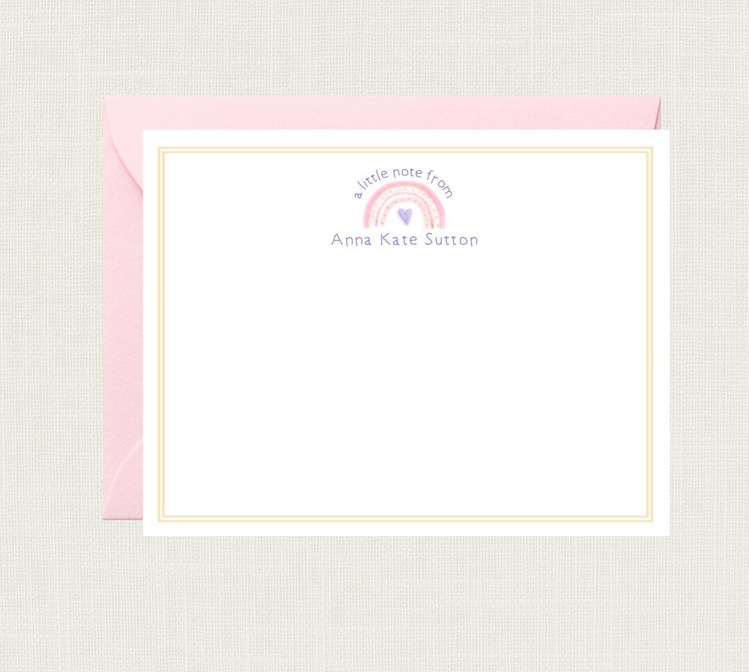 Girls Stationery Set | Girls Stationary | Girls Notecards | Rainbow ...