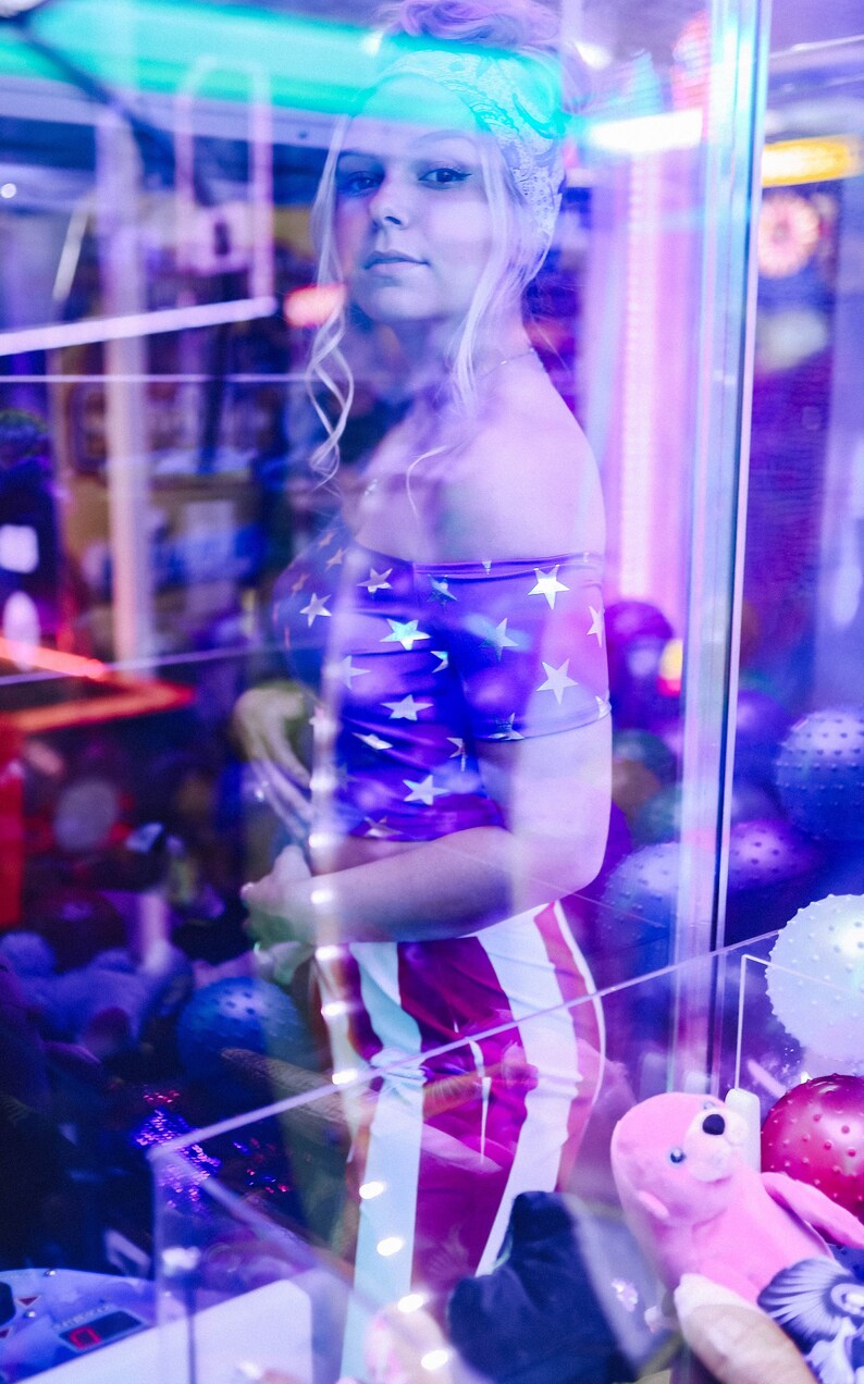 Silver Stars Top Off Shoulder Cropped Top Celestial Style | Etsy