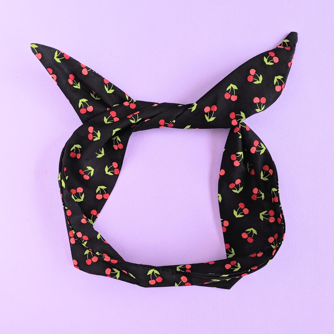 Cherry Print Headband Rockabilly Do Rag Women's | Etsy