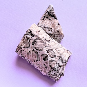 Neutral Snakeskin Bandana Headwrap Beige Chiffon Scarf Hair Accessory ...
