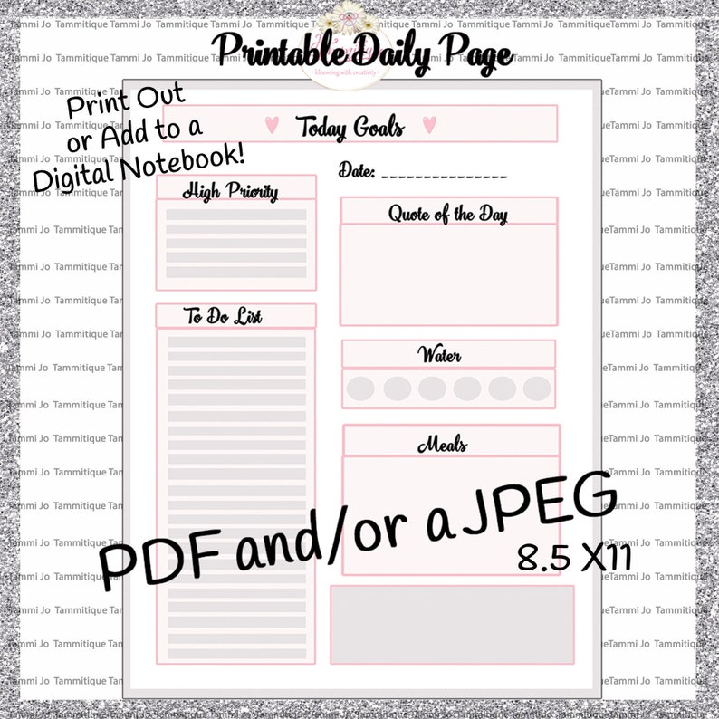 Today Page for Printing or Adding to a Digital Planner - Etsy