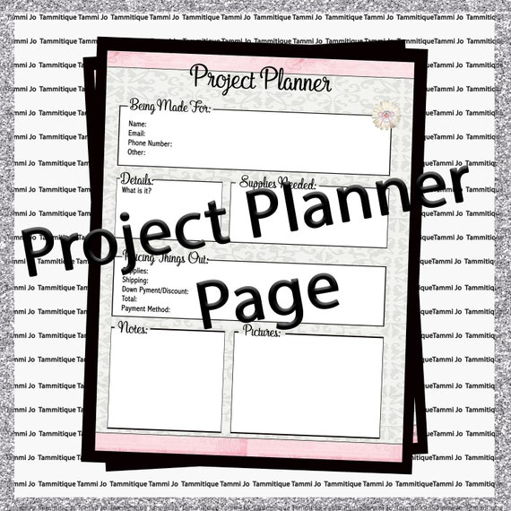 Project Planner Page PDF | Etsy