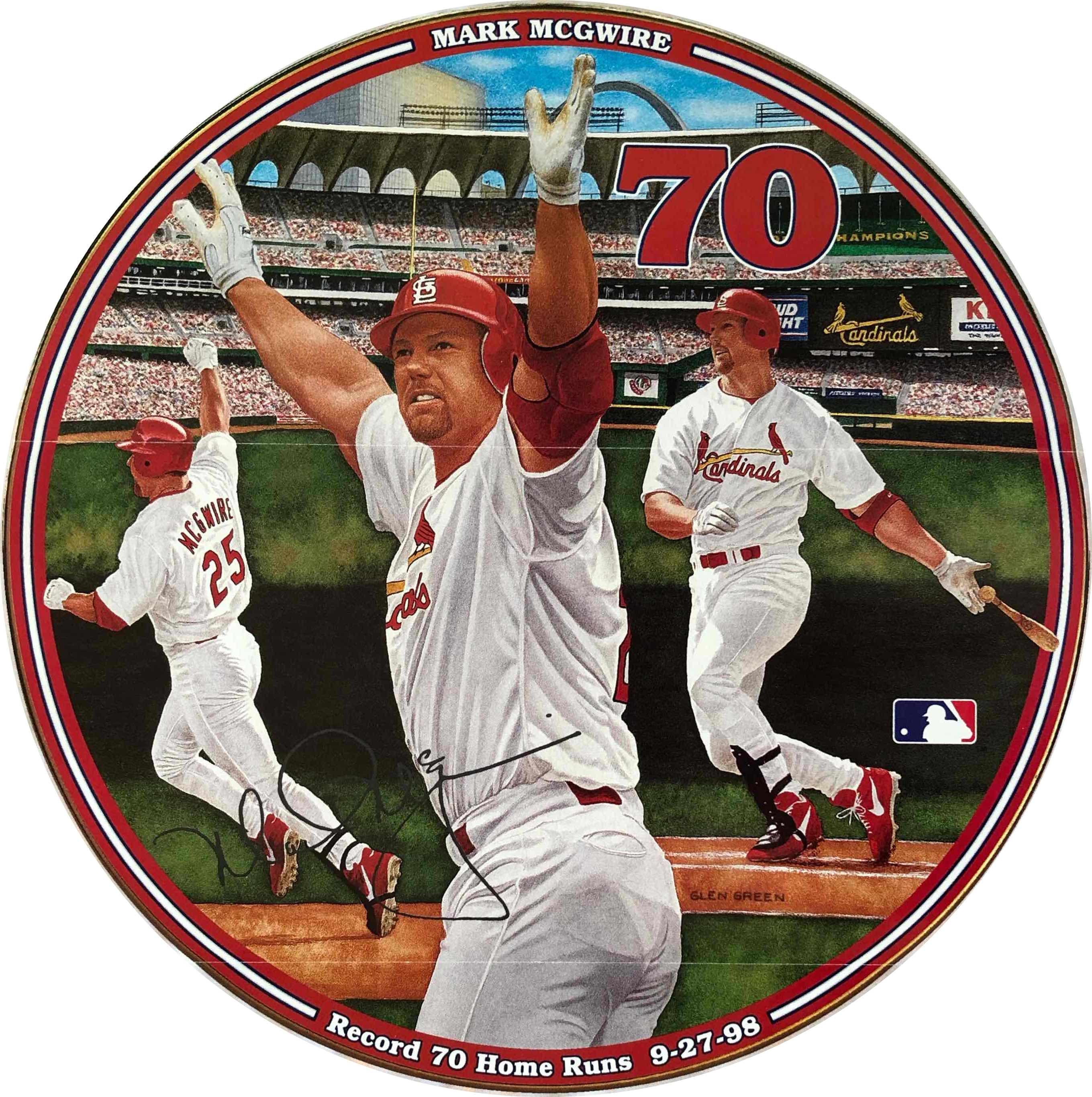 Record 70 Home Runs Mark McGwire Bradford Exchange Plate Mint in Box ...