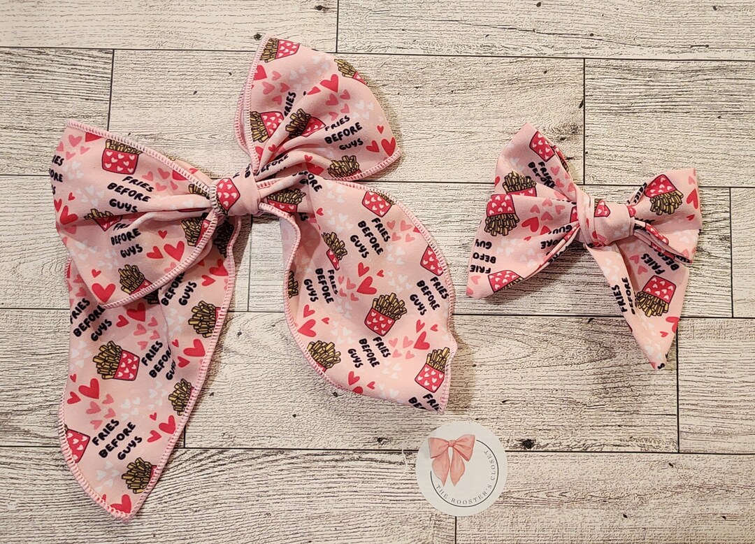 Fries Before Guys Fabric Bows - Etsy