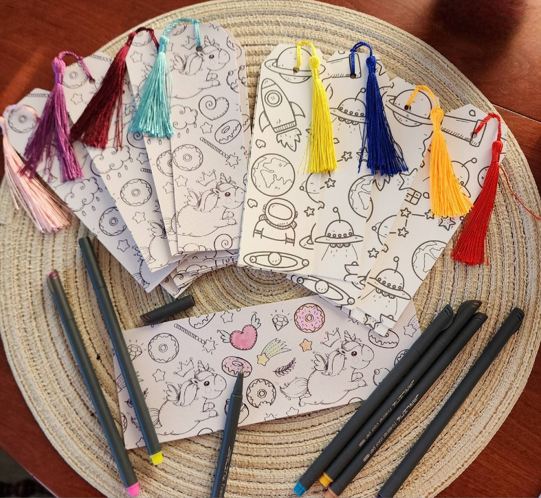 Color Your Own Bookmarks - Etsy