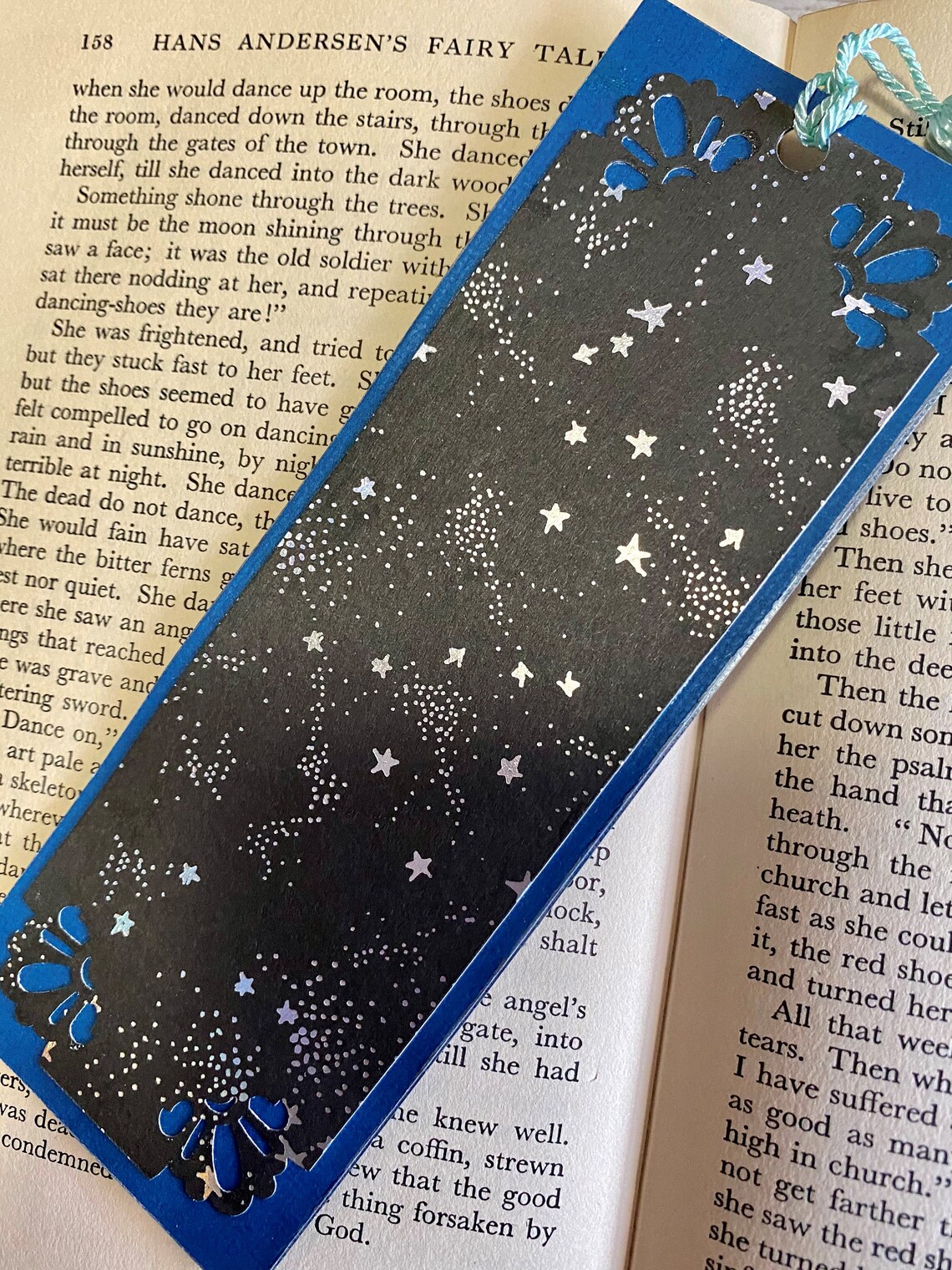 Double Sided Starry Night Bookmark | Etsy