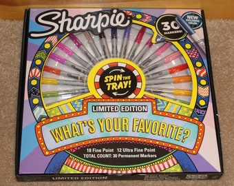 28 Count Sharpie Markers LIMITED EDITION Gift Box Set Fine Permanent ...