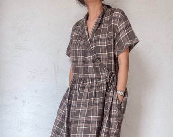 Linen Wrap Dress - Etsy