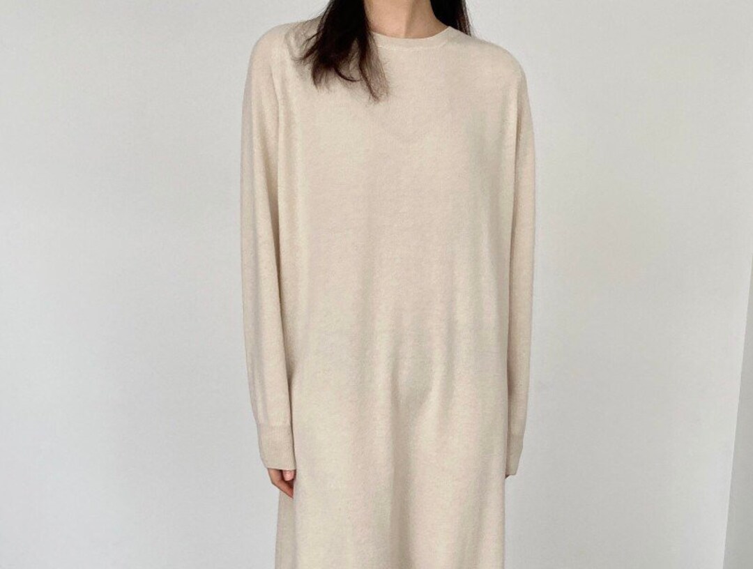 Minimal Cashmere Wool Knit Dress Minimal Wool Maxi Dress - Etsy