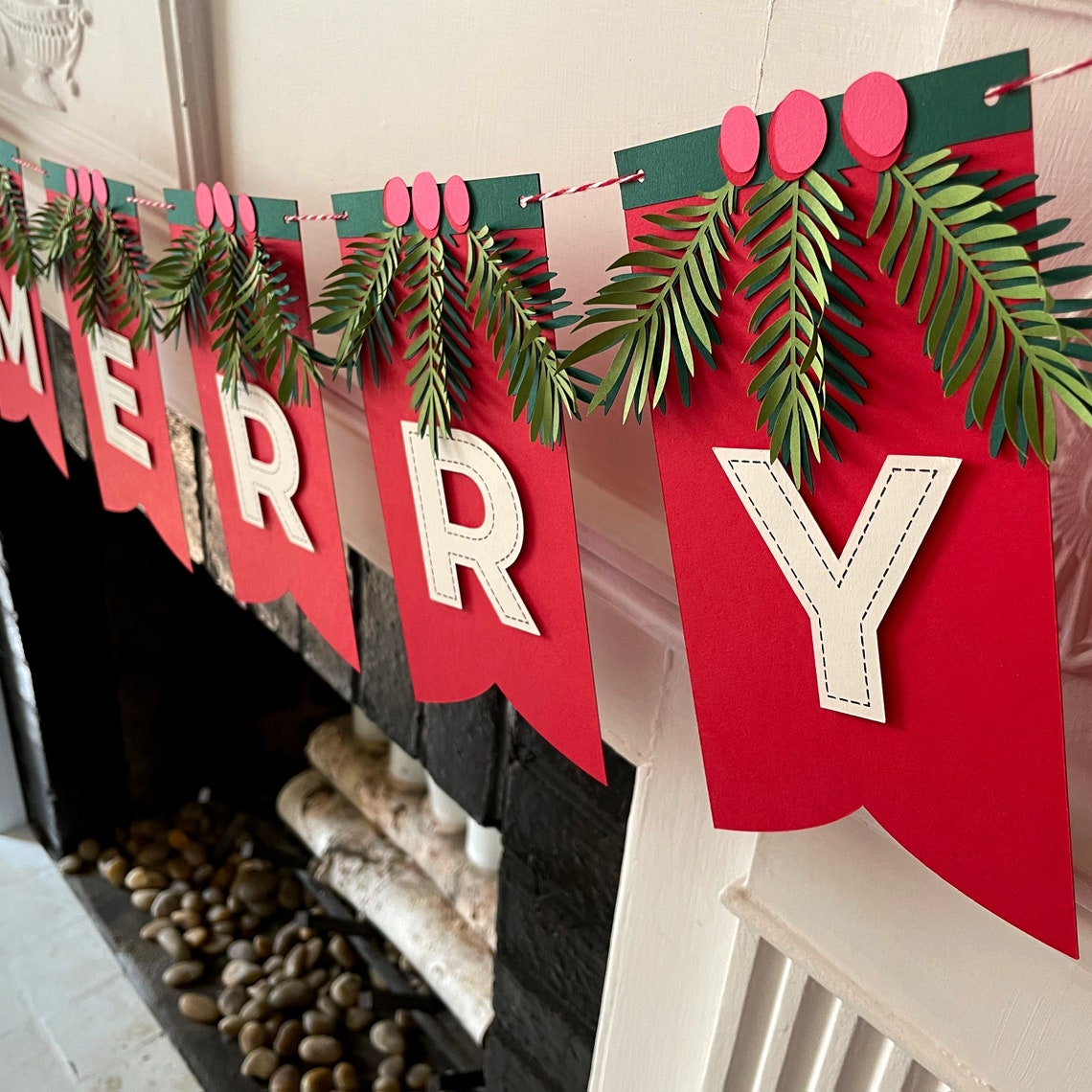 DIY Christmas Banner SVG for Cutting Machines Holiday Mantel - Etsy