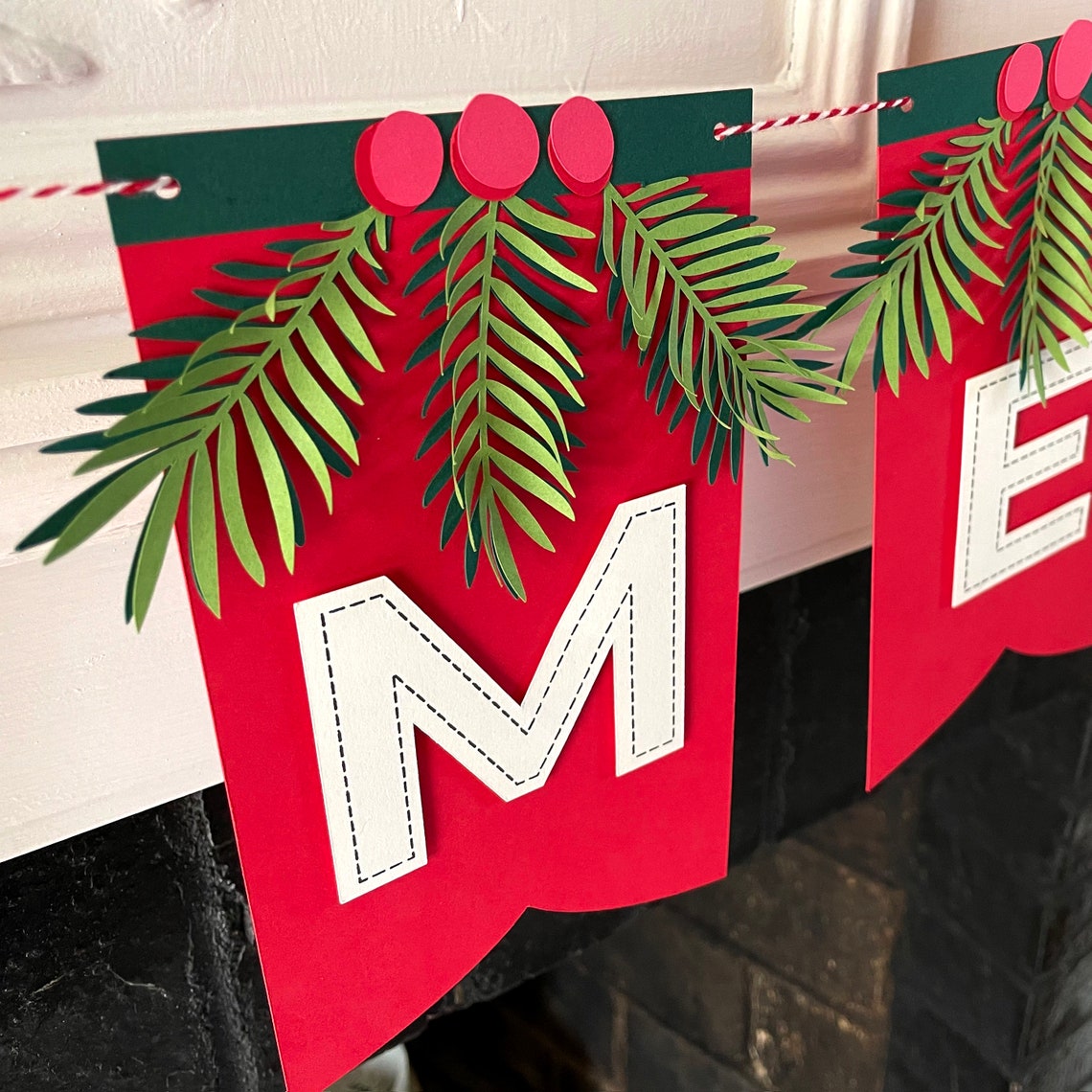 DIY Christmas Banner SVG for Cutting Machines Holiday Mantel - Etsy