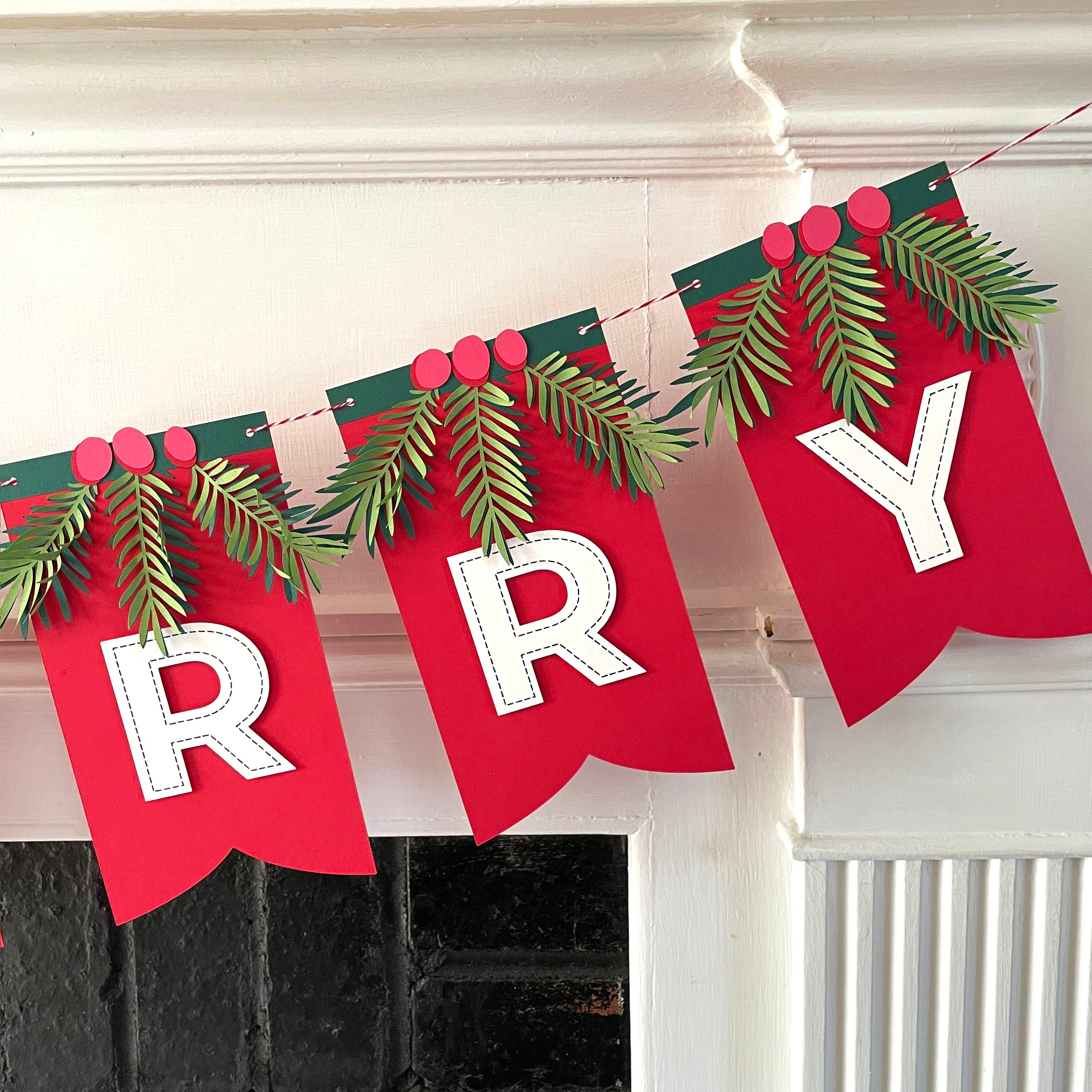 DIY Christmas Banner SVG for Cutting Machines Holiday Mantel - Etsy ...