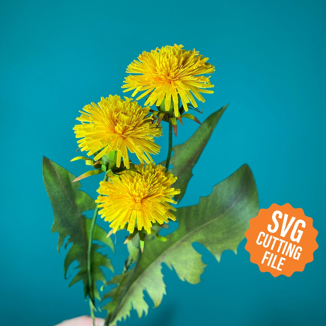 Paper Flower: Dandelion Template & Tutorial | SVG for Cricut and ...