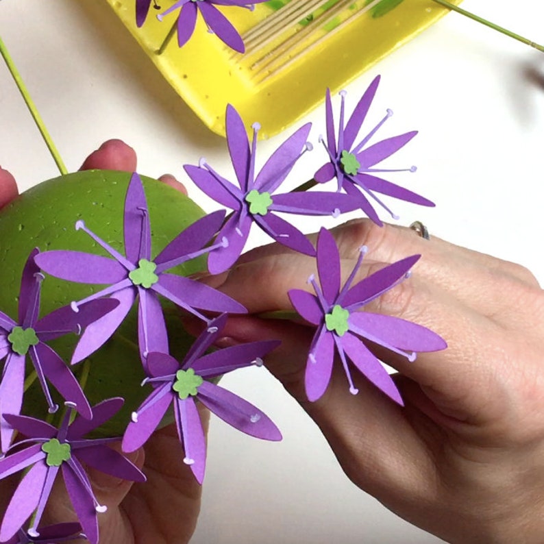 Paper Flower Template, Giant Allium for Cutting Machines (SVG, DXF) - Etsy