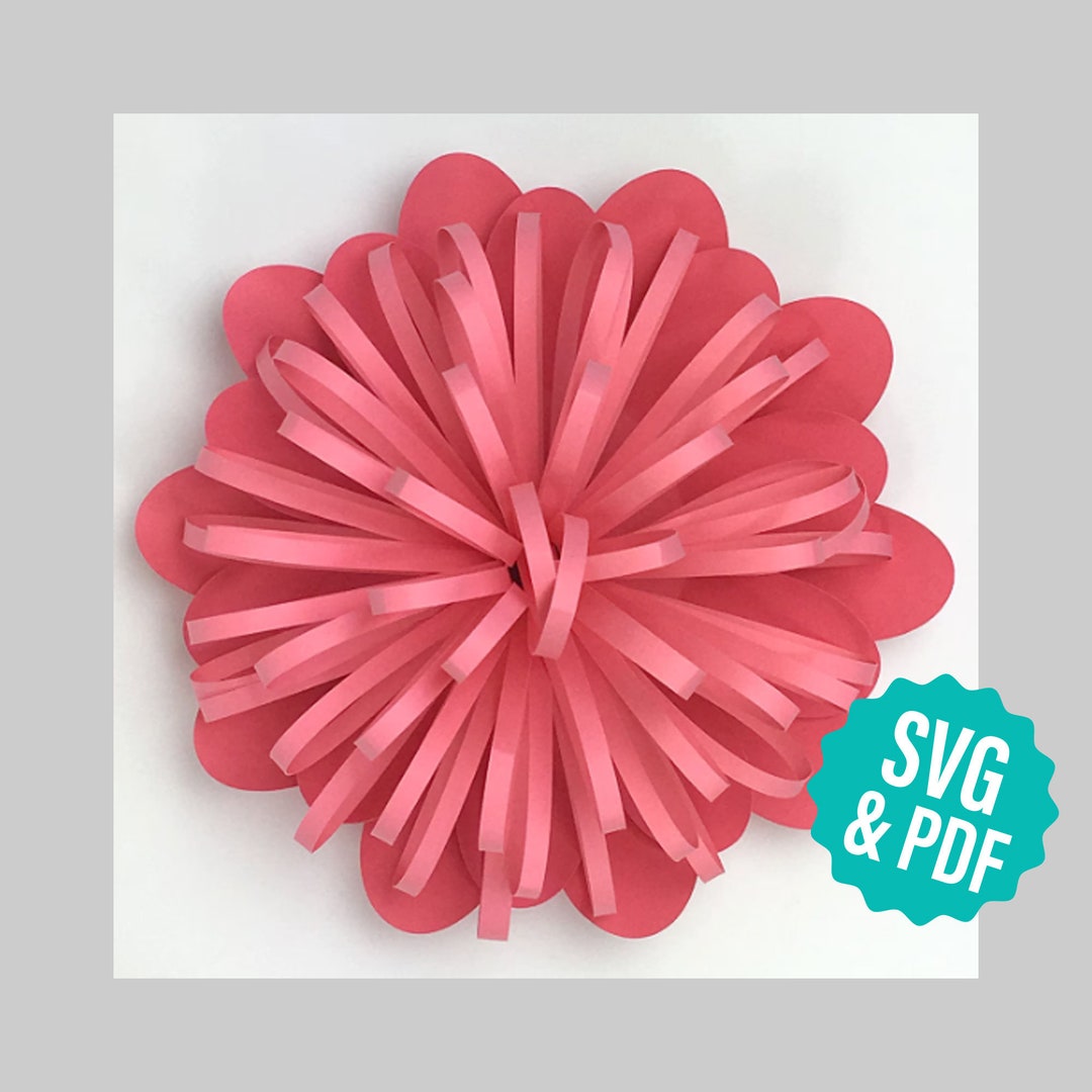 SVG Paper Flower Template for Hand Cutting, Silhouette or Cricut - Etsy