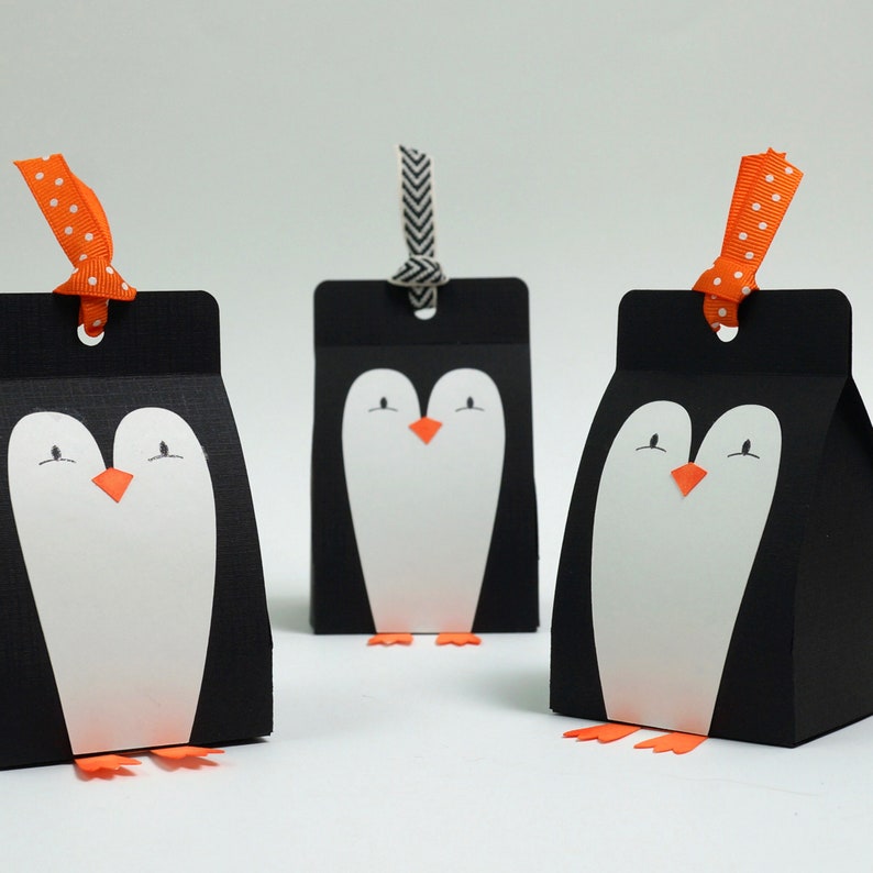 DIY Penguin Favor Box SVG Template for Cricut and Silhouette - Etsy