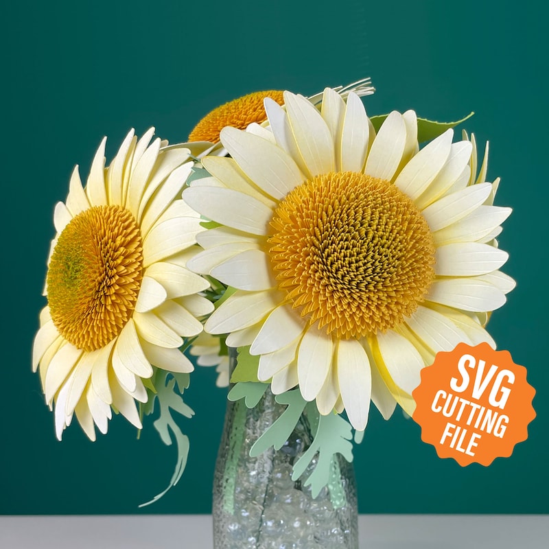 Paper Sunflower Svg - Etsy
