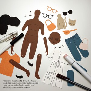 Paper Doll SVG Template for Cricut and Silhouette Cutting Machines - Etsy