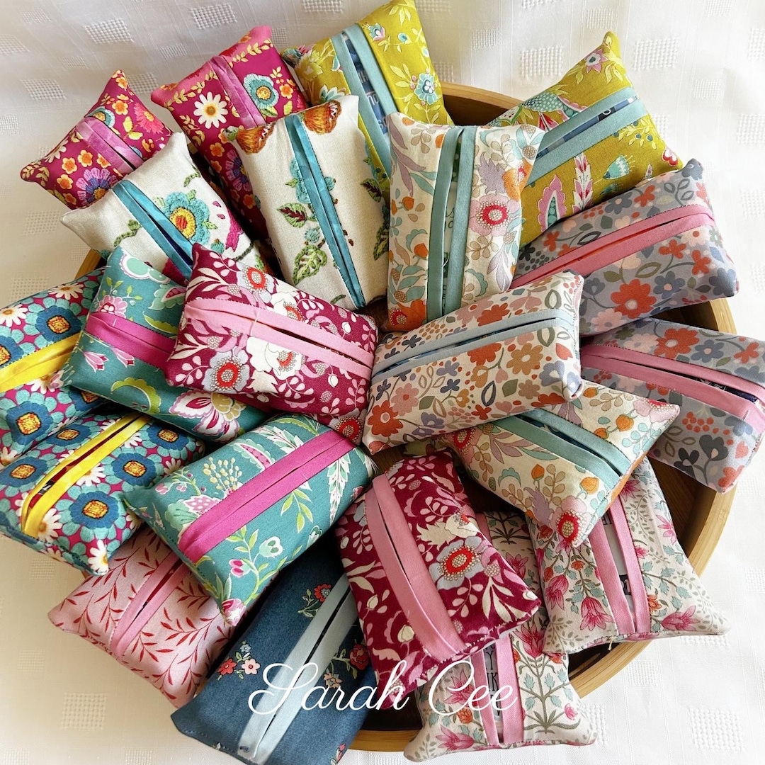 Handmade Floral Travel Tissue Holder: Pocket Tissue Pouch, Pretty Gift ...