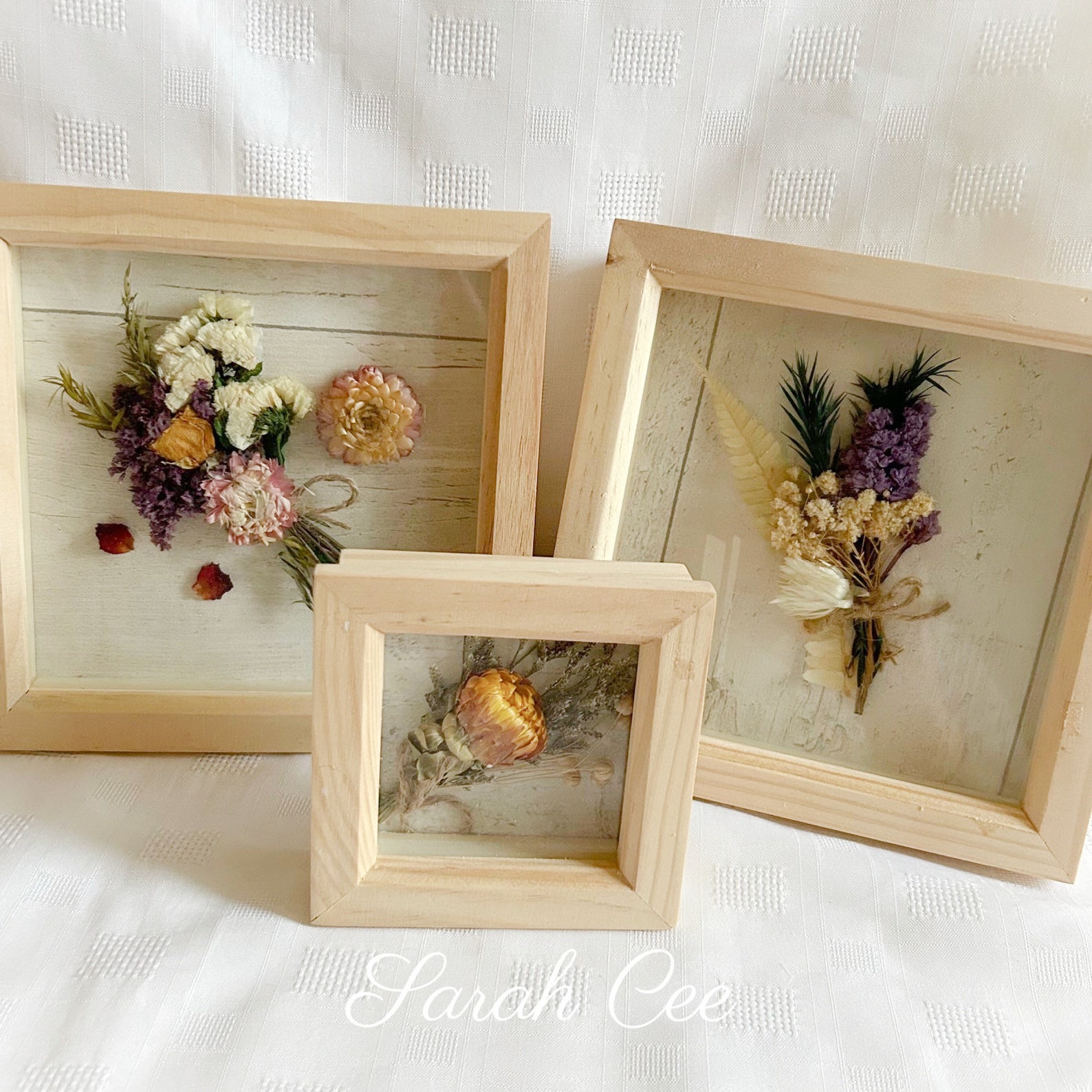 3D Box Frame Dried Flower Arrangements, Dried Flower Arrangement, Dried ...
