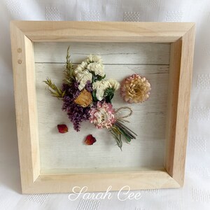 3D Box Frame Dried Flower Arrangements, Dried Flower Arrangement, Dried ...