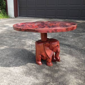 Hand Carved Wood Mayan Aztec Incan Accent Table End Table Plant Stand ...