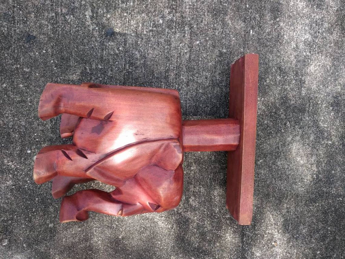 Hand Carved Wood Mayan Aztec Incan Accent Table End Table Plant Stand ...